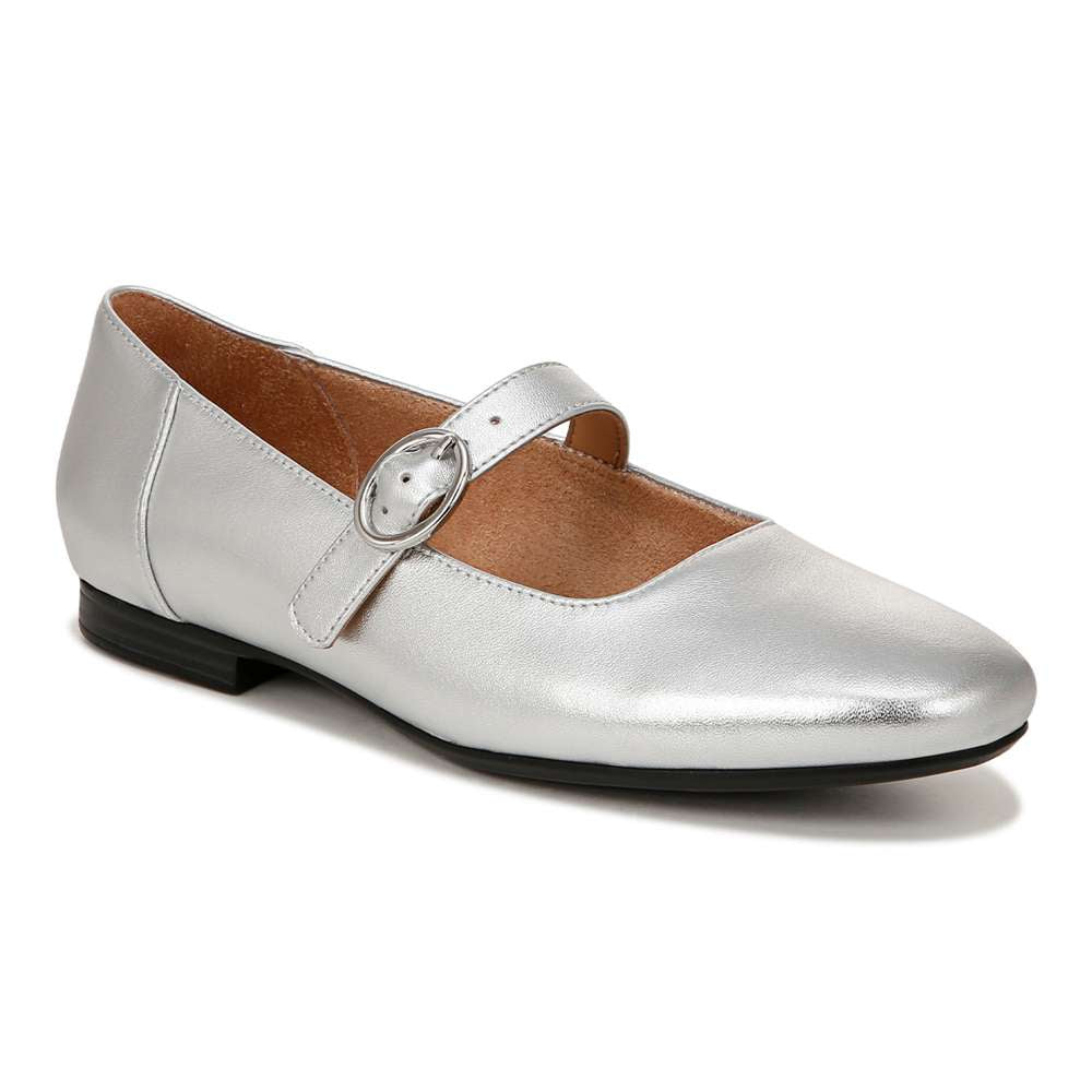 Kelly Mary Jane Flat - Silver – Naturalizer
